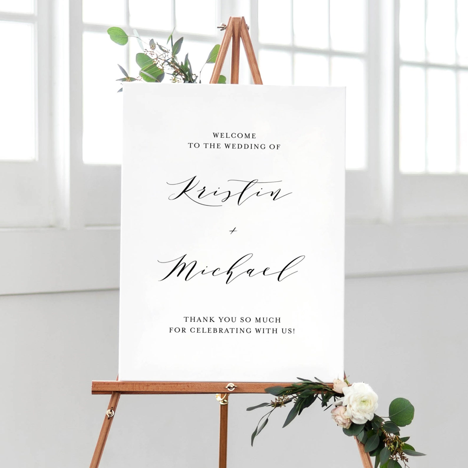 Printable Wedding Welcome Sign Template - Editable Katherine Script ...
