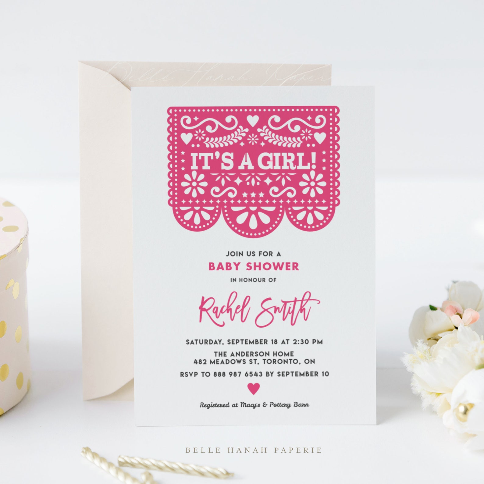 Printable Pink Baby Shower Invitation Template Editable Pink - Etsy