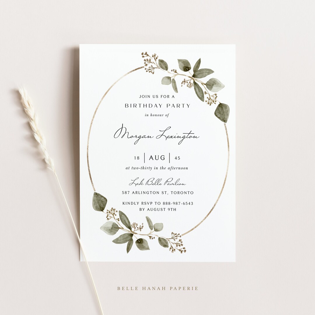 Printable Boho Birthday Party Invitation Template - DIY Vintage ...