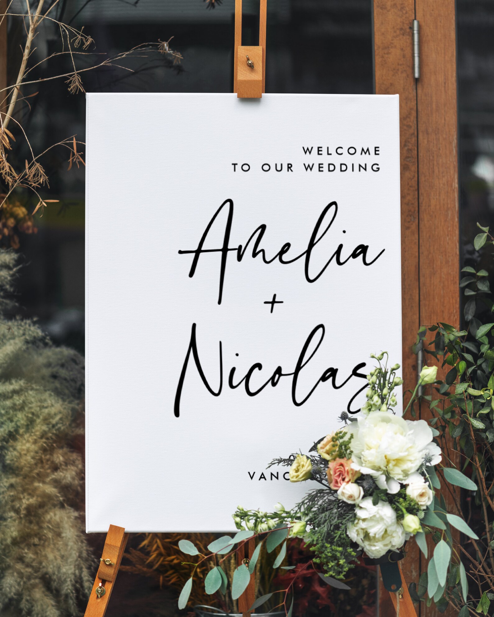 Printable Handwritten Script Wedding Welcome Sign Template - Etsy