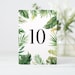 INSTANT DOWNLOAD - Table Numbers 1 to 20 - Watercolor Tropical Leaves ...