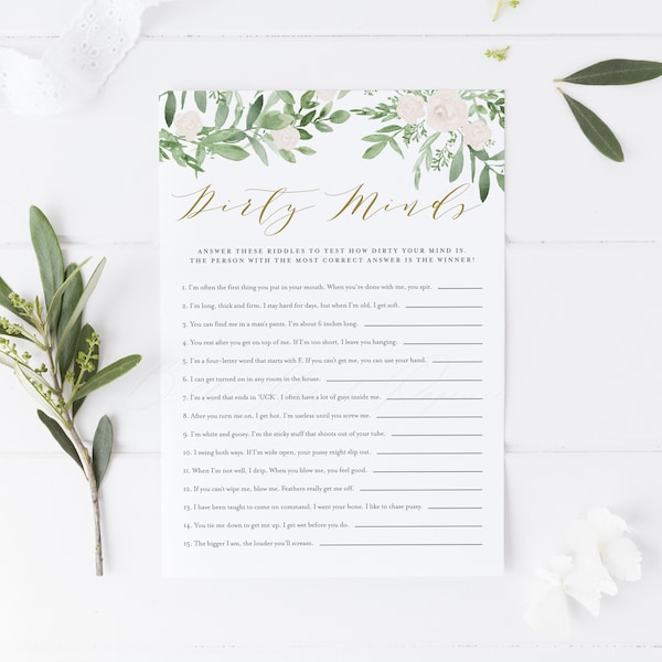 Dirty Mind Game and Answers - Etsy