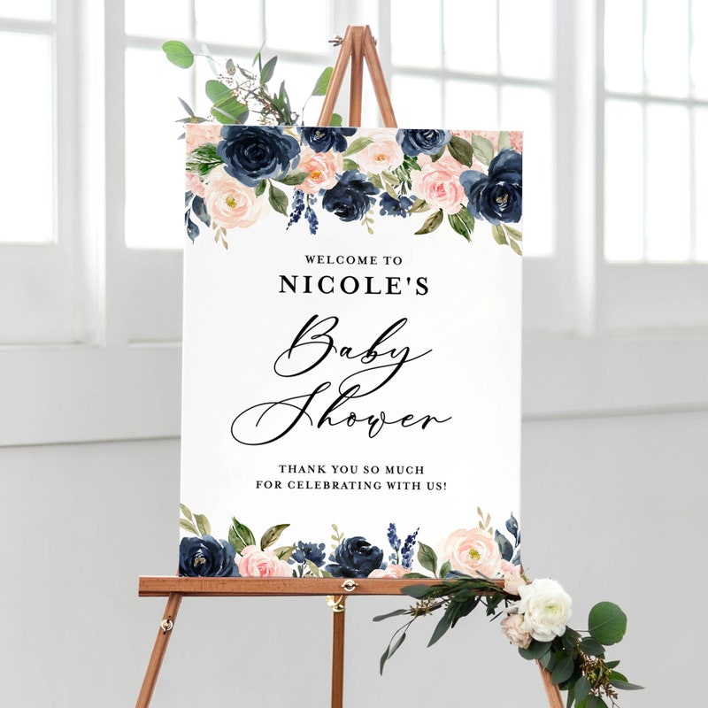 Blush and Navy - Etsy