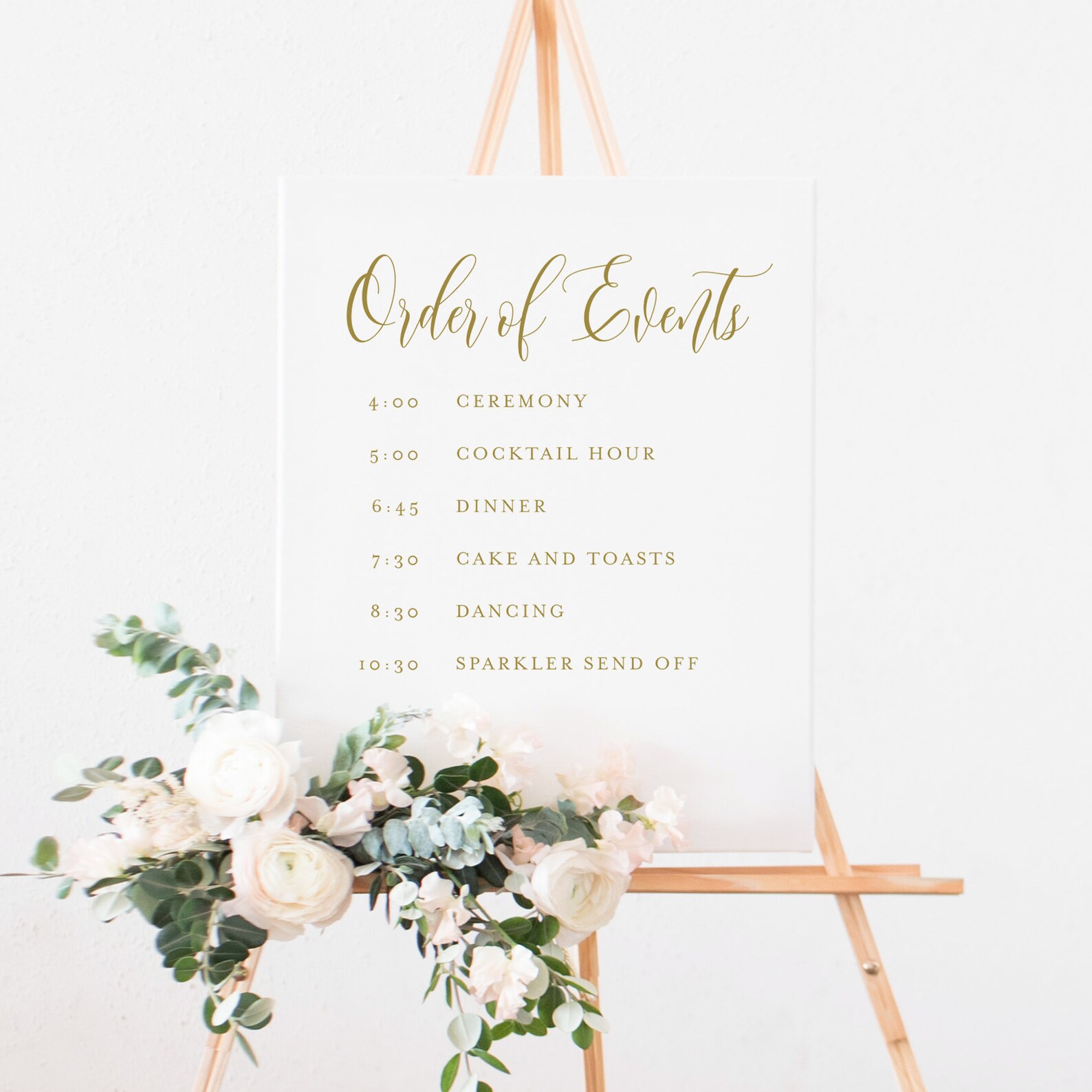 Printable Order of Events Wedding Sign Template Sophia - Etsy
