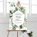 Greenery Baby Shower Welcome Sign Template - Rustic Watercolor Greenery ...
