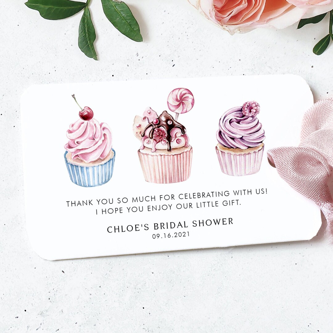Printable Pastel Cupcakes Thank You Gift Tag Template - Pink and Purple ...