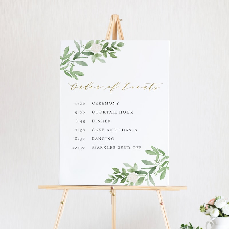 Order of Events - Etsy