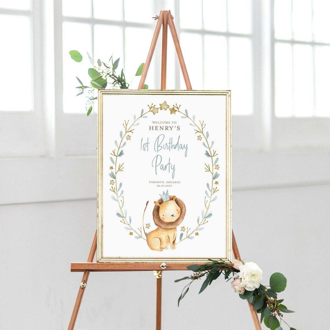 Lion King First Birthday Welcome Sign Template Printable - Etsy