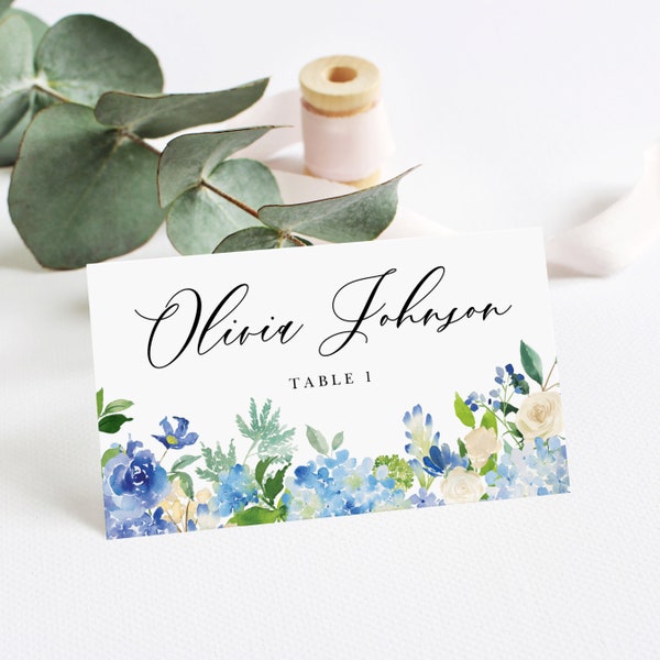 Blue Place Cards - Etsy