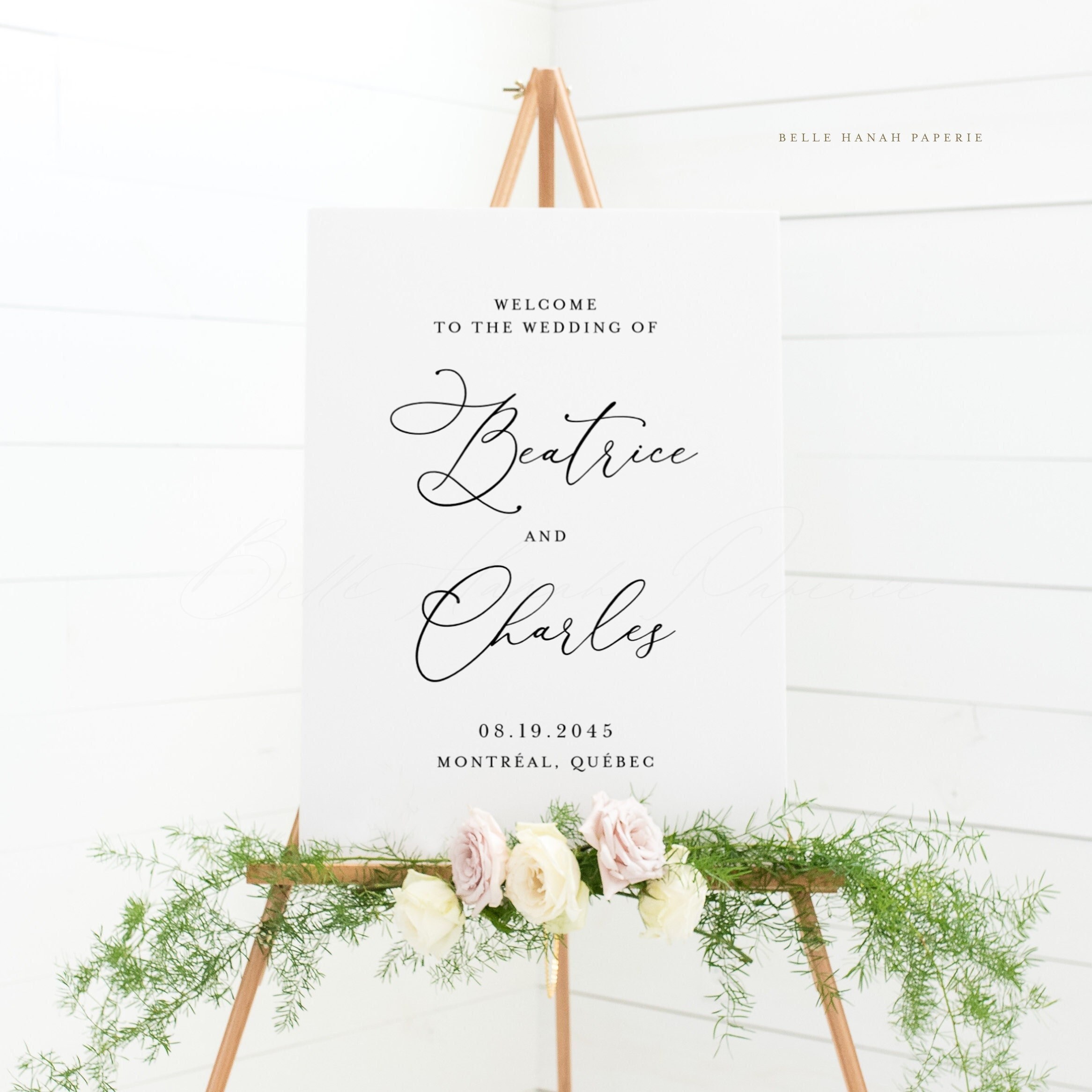 Printable Script Wedding Welcome Sign Template DIY | Etsy