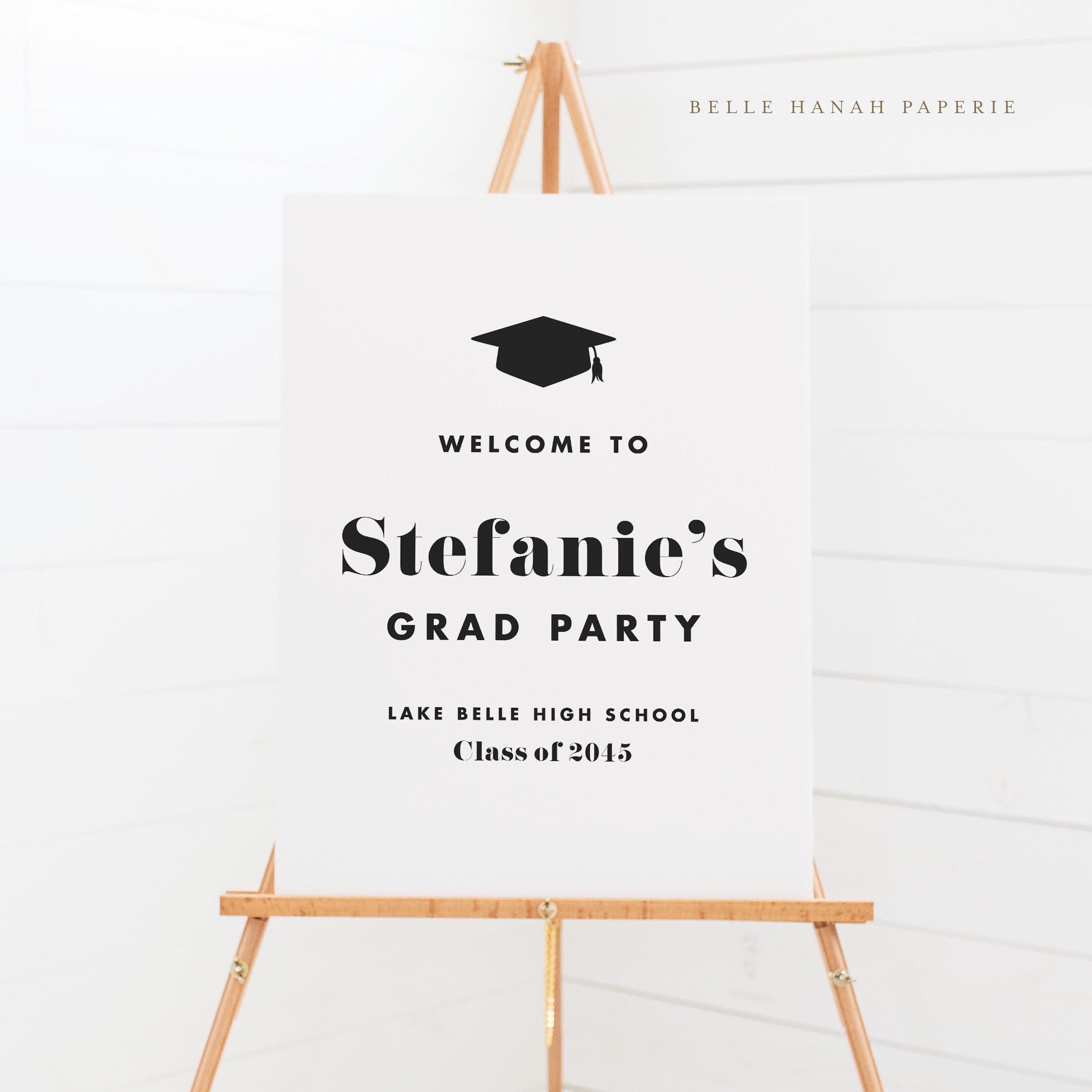 Printable 18x24 Graduation Welcome Sign Template - DIY Retro Bold ...