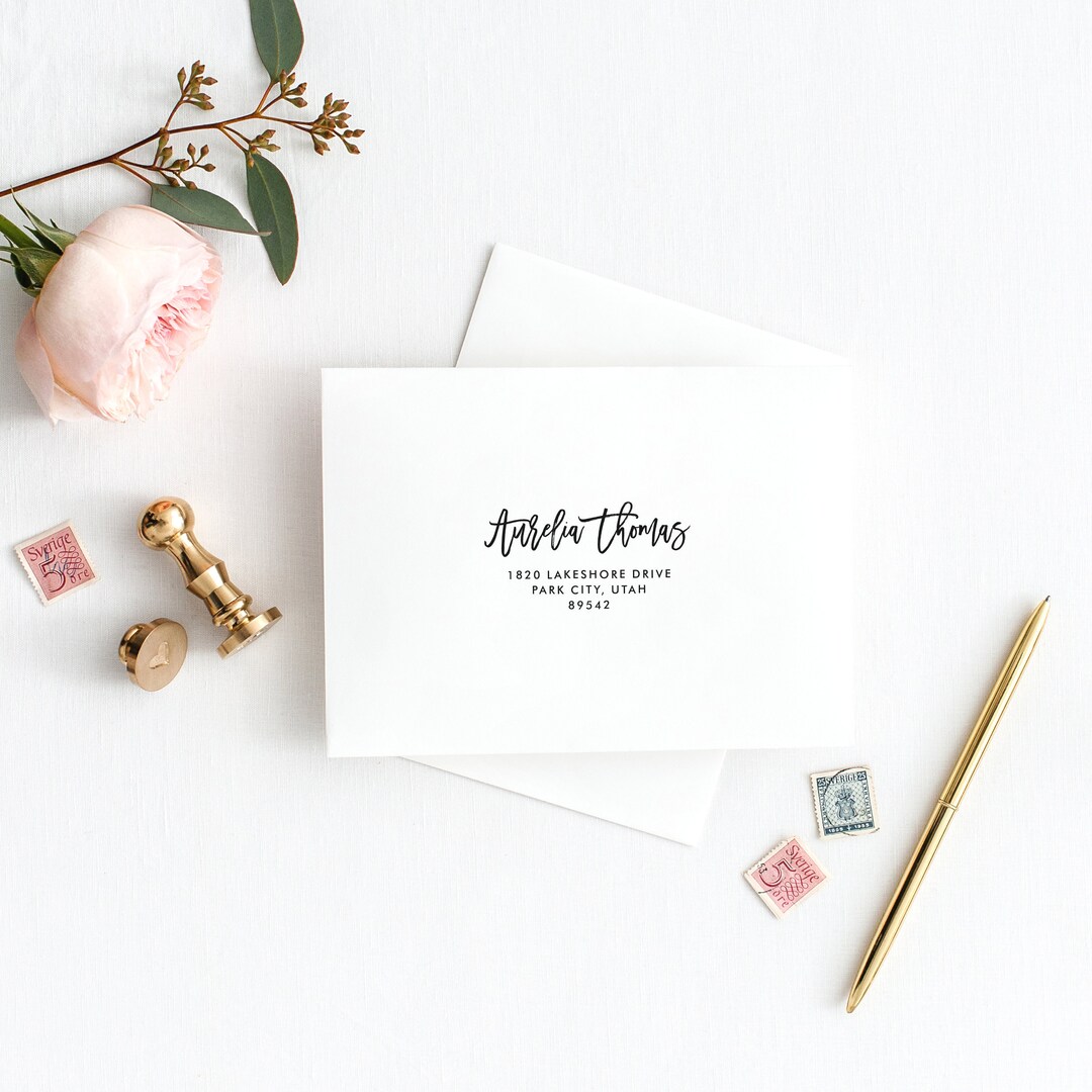 Modern Calligraphy A7 Envelope Template Rustic Modern - Etsy Australia