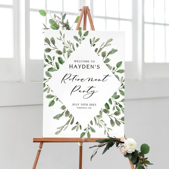 Greenery Retirement Party Sage Green Retirement Party Decorations