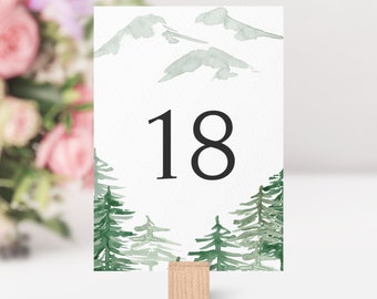 Mountain Table Numbers | Etsy