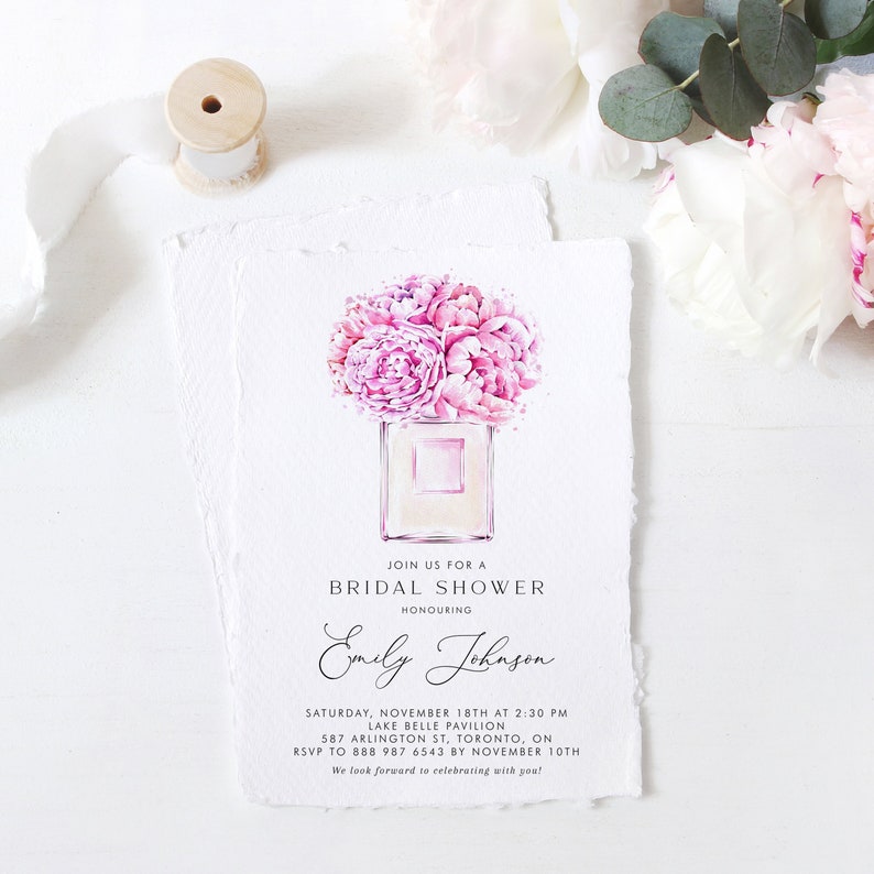 Printable Perfume Bridal Shower Invitation Template - Etsy