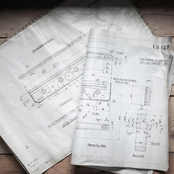 Antique Engineering Drawings - Etsy