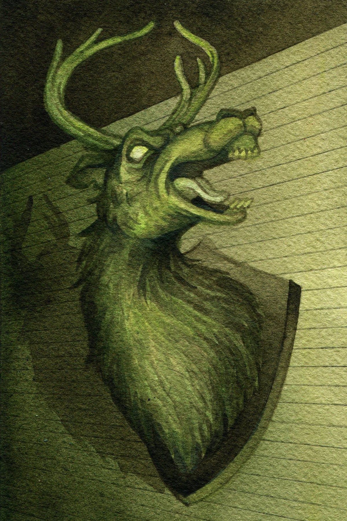 Evil Dead 2 Deer Original Matted Painting - Etsy