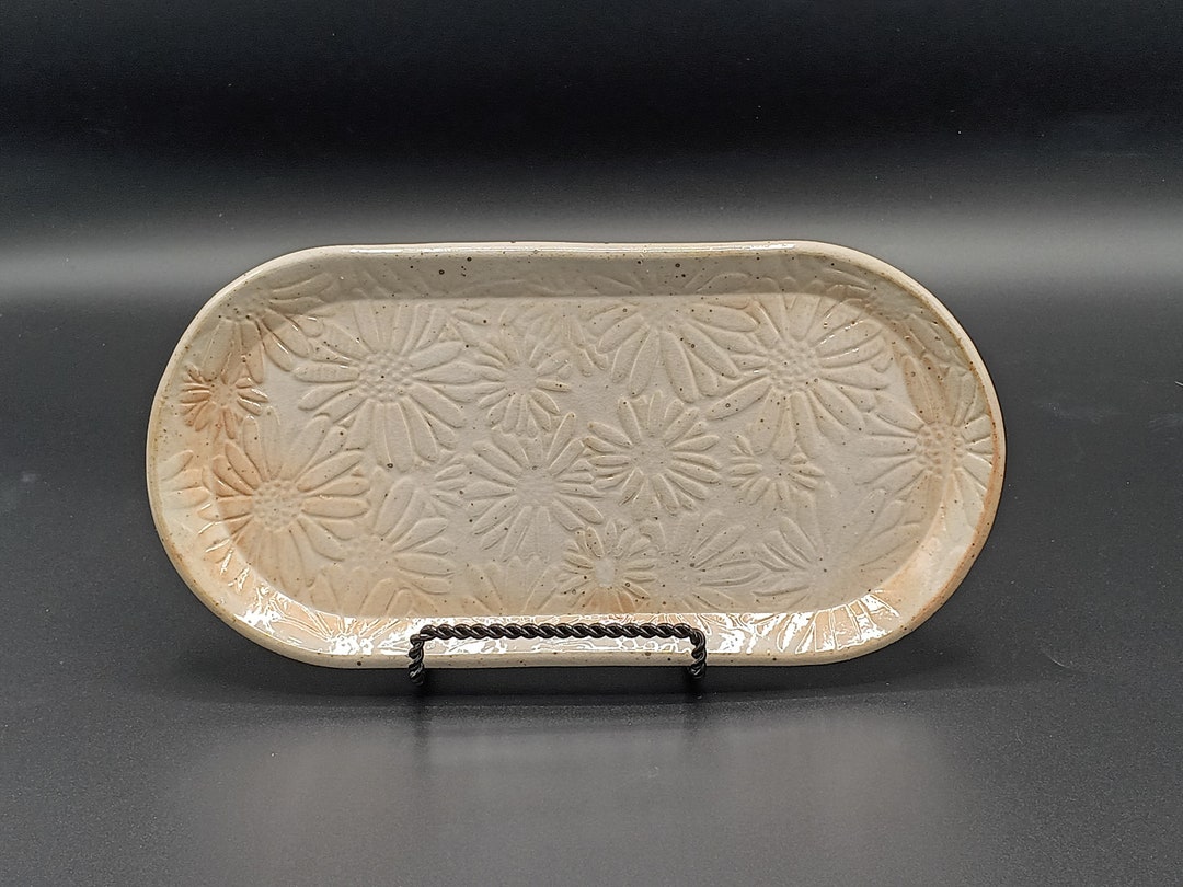 Oval Cream Dish With Copper Highlights - Etsy