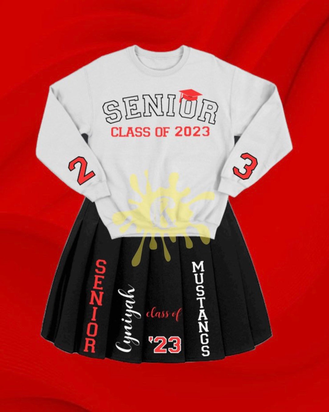 Senior Outline Skirt Set - Etsy