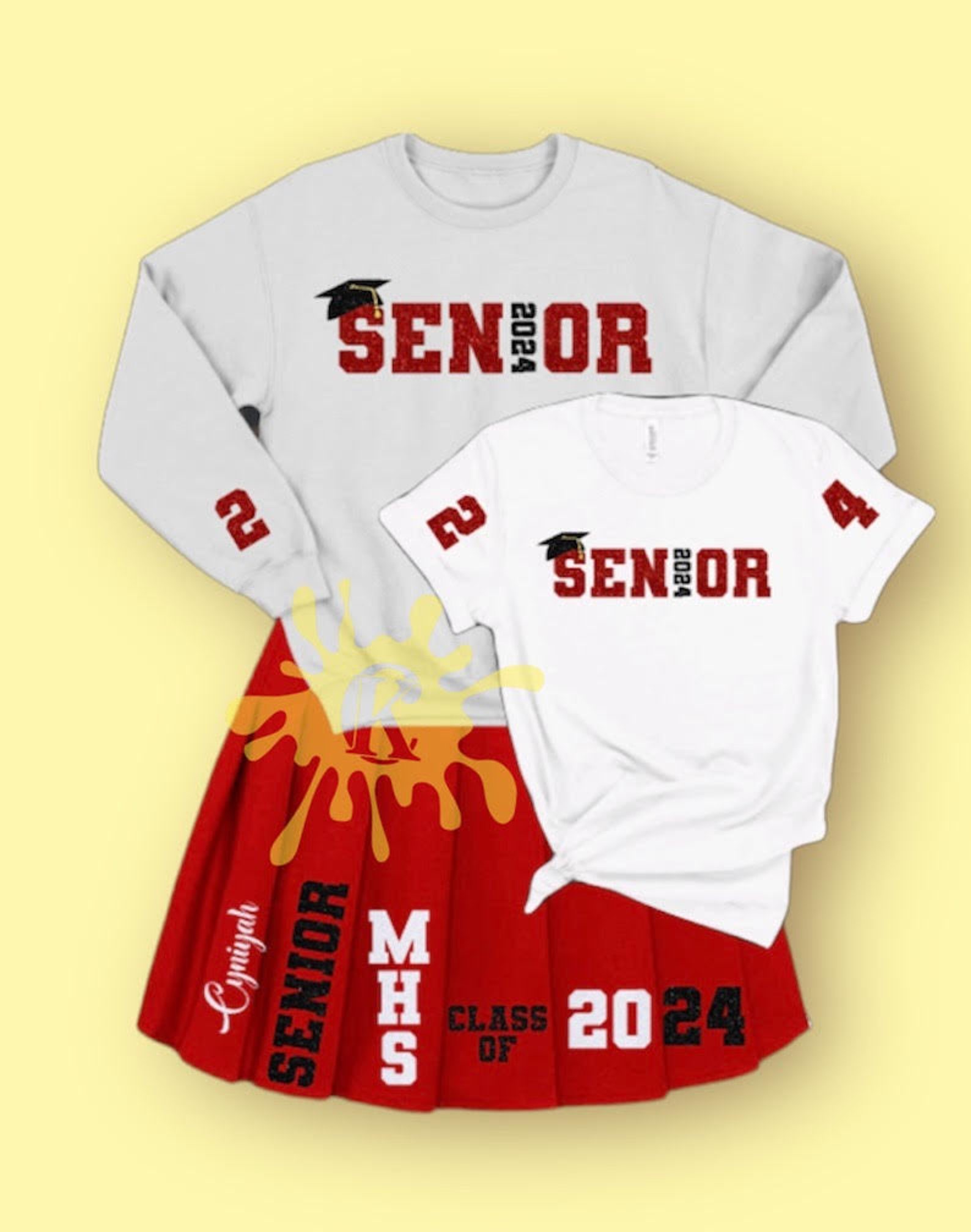 Senior Varsity Graduation Skirt Set - Etsy