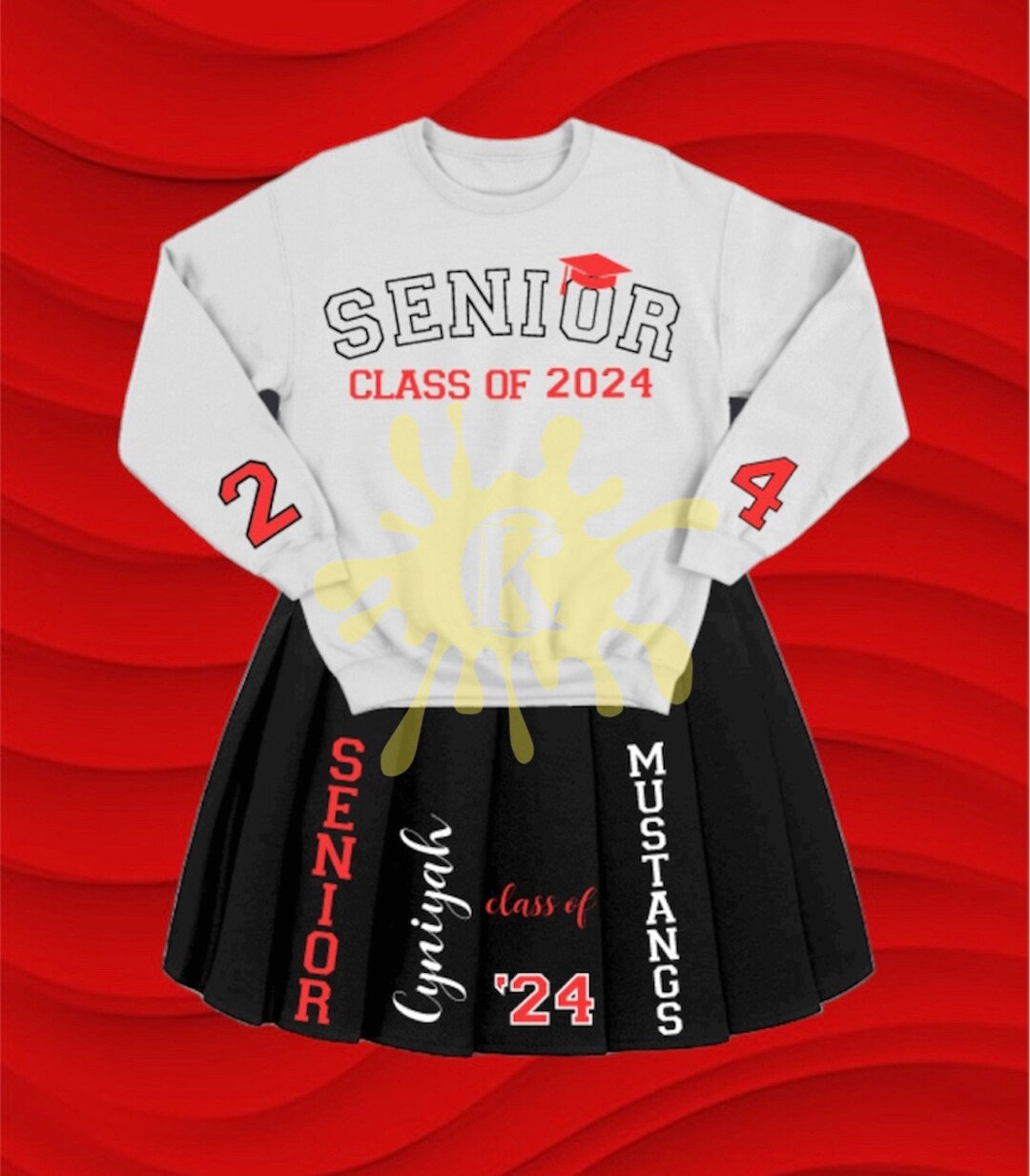 Senior Outline Skirt Set - Etsy