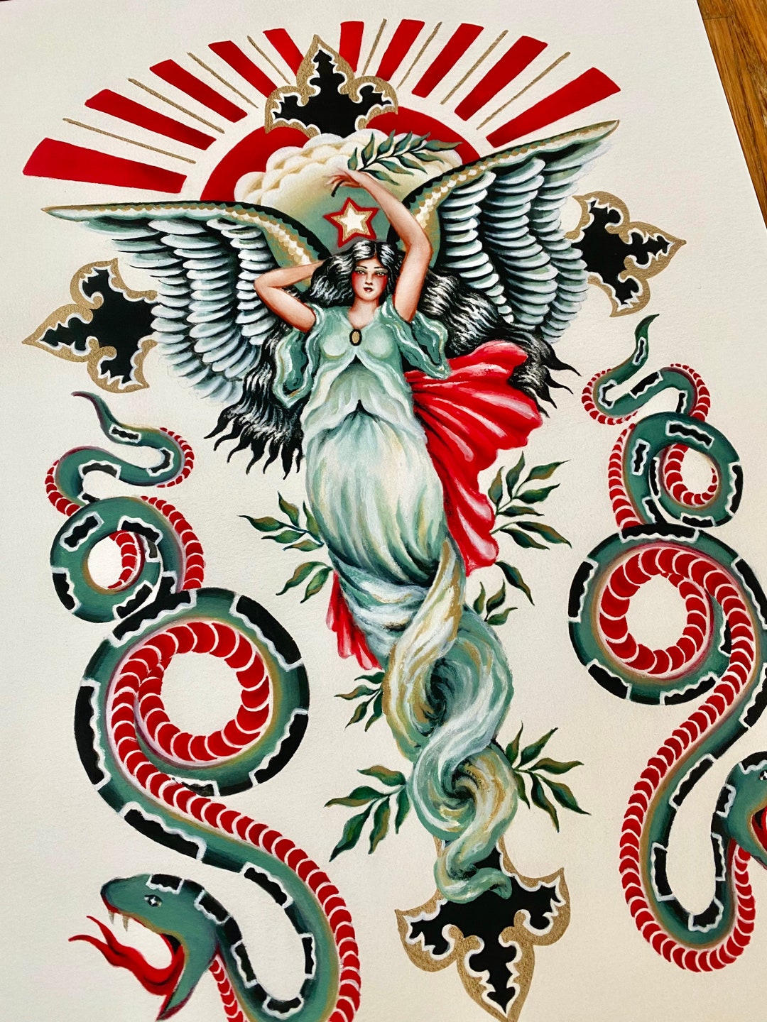 11 X 14” Angel Print - Etsy