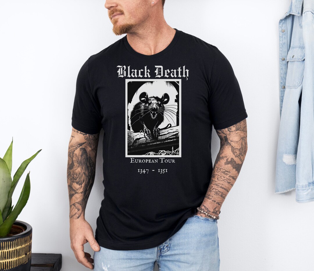 Customisable, Black Death T-shirt, Medieval Rat Shirt, Gothic Grunge ...