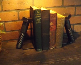 Metal Bookends/ Industrial Decor/ Bookends/ Heavy Duty - Etsy