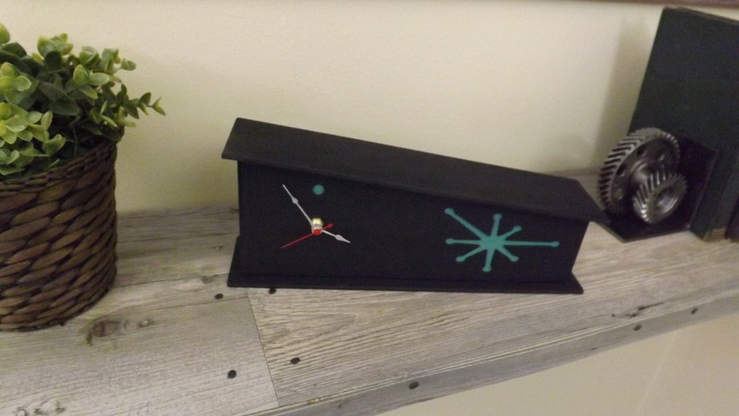 Mid Century Modern Googie Art Desk Mantle Clock - Etsy
