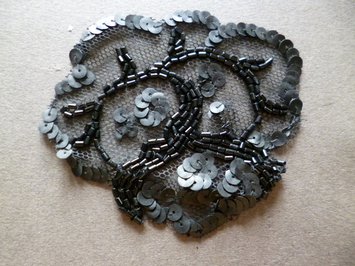 French Application Lace Vintage Aplicación Aplicaciones De - Etsy