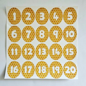 Honeycomb Number Vinyl Classroom Decals - Etsy