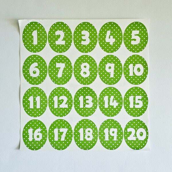 White Number Decals - Etsy