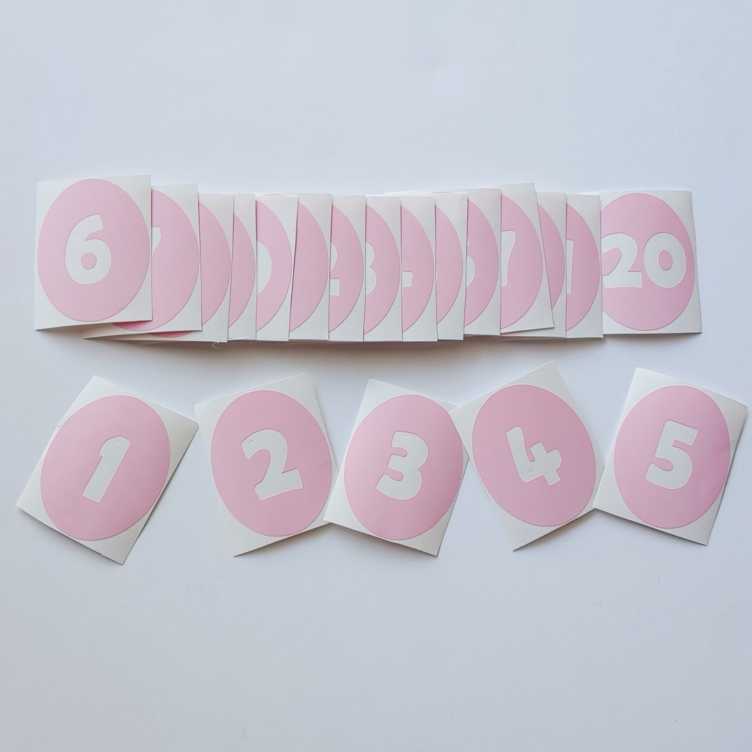 Carnation Pink Number Vinyl Floor Decals {limited Edition Color} - Etsy