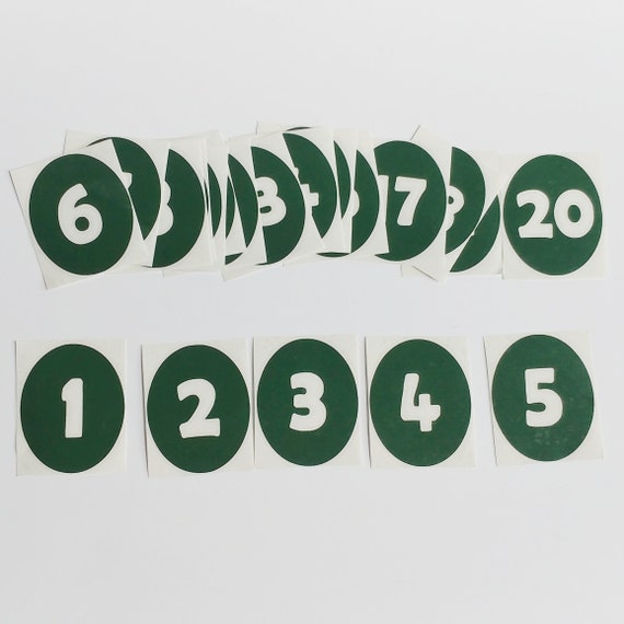 Dark Green Number Vinyl Floor Decals Limited Edition Color | Etsy