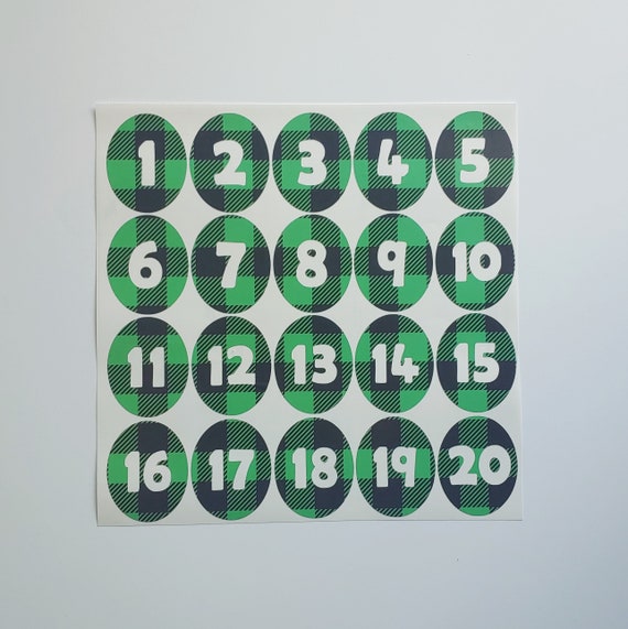 Clearance Green and Black Buffalo Plaid Number Vinyl - Etsy