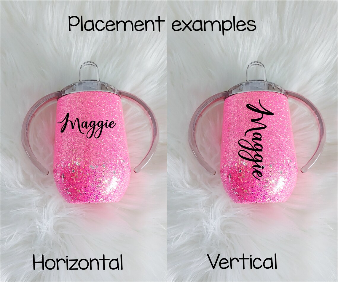 8 Oz Teal Golden Opal Glitter Sippy Cup - Etsy