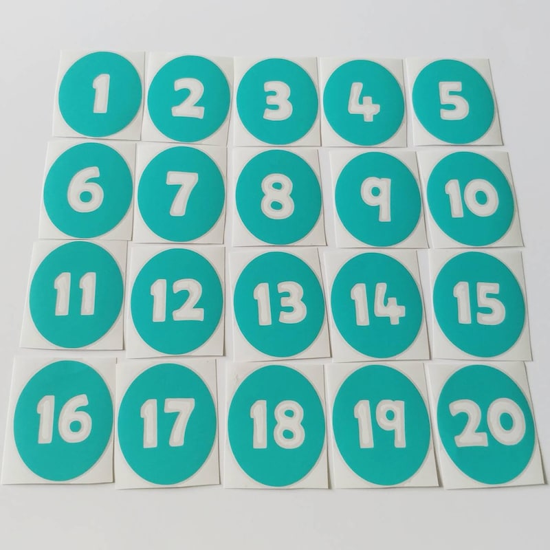 2 Numbers Decals - Etsy UK