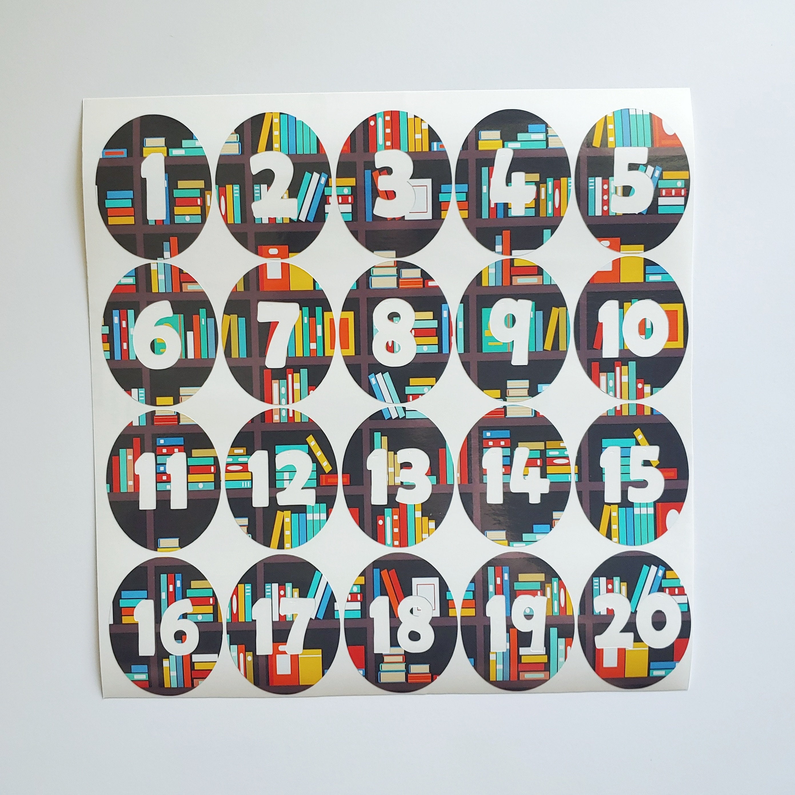 Library Books Number Vinyl Classroom Decals - Etsy New Zealand