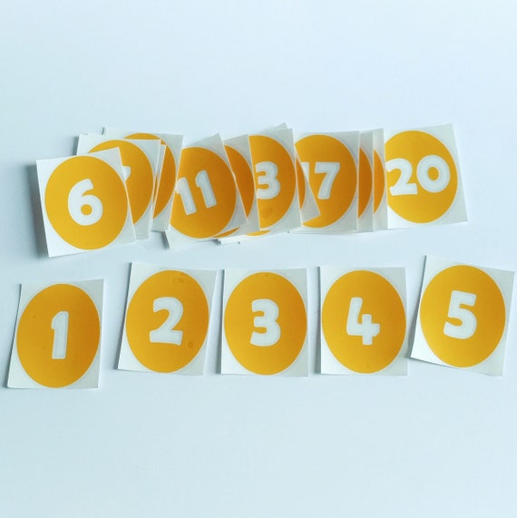 Golden Yellow Number Vinyl Floor Decals limited Edition - Etsy