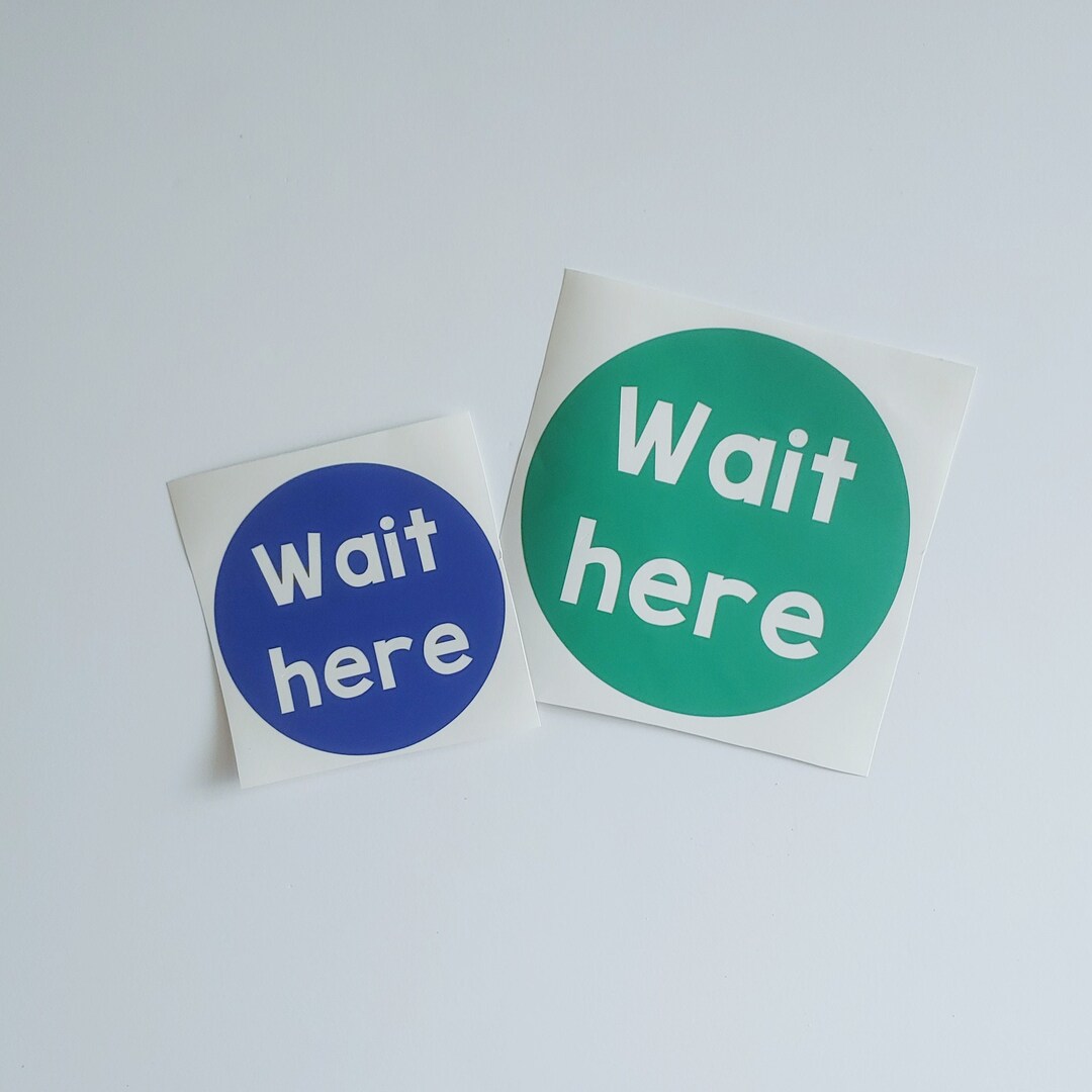 Wait Here Floor Decals - Etsy
