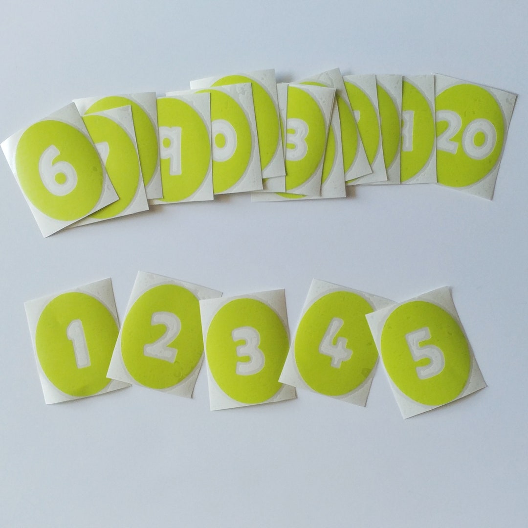 Clearance- Lemon-lime Green Number Vinyl Floor Decals {limited Edition ...