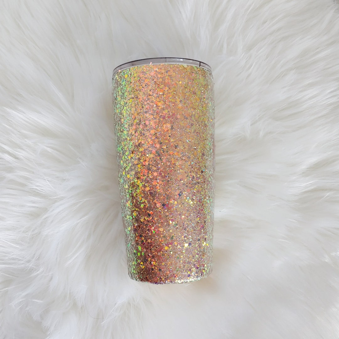 20 Oz Gold Color Shift Glitter Tumbler - Etsy