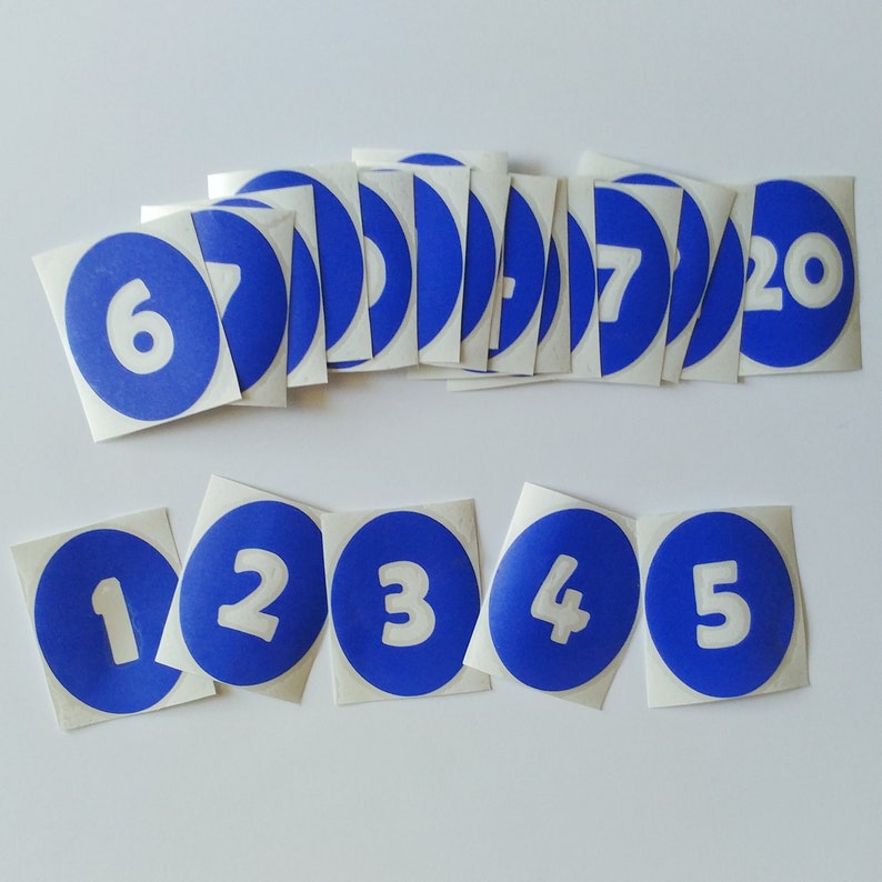 Brilliant Blue Number Vinyl Floor Decals {limited Edition Color} - Etsy