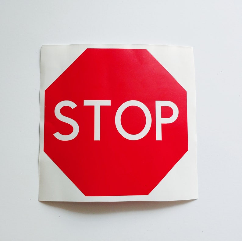 Stop Sign Floor Decals | Etsy