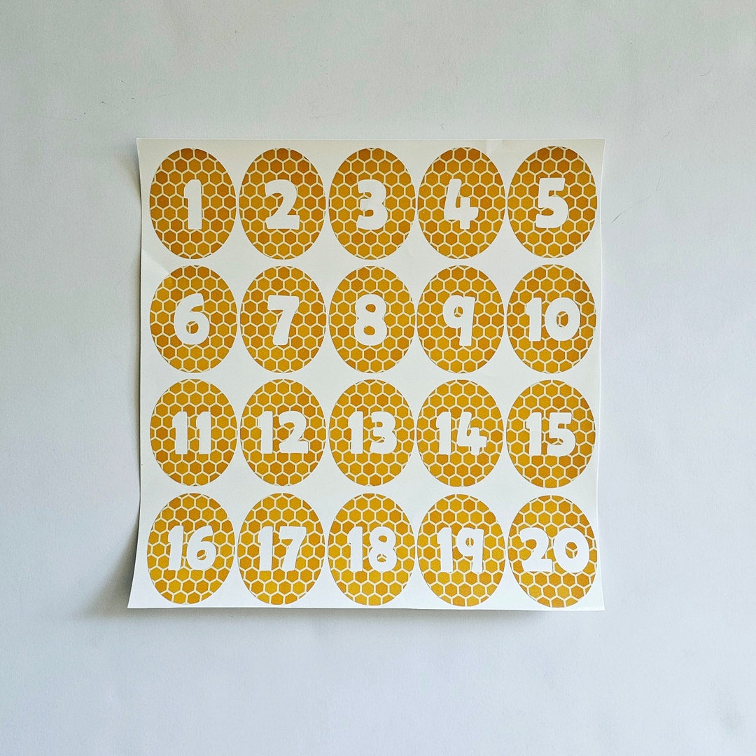 Honeycomb Number Vinyl Classroom Decals - Etsy