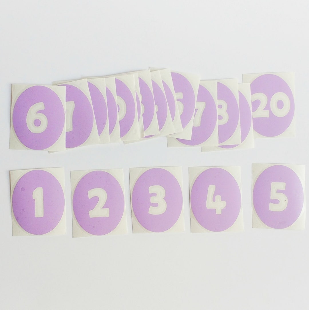 Lilac Number Vinyl Floor Decals {limited Edition Color} - Etsy