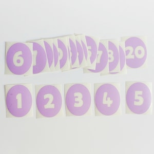 Lilac Number Vinyl Floor Decals {limited Edition Color} - Etsy
