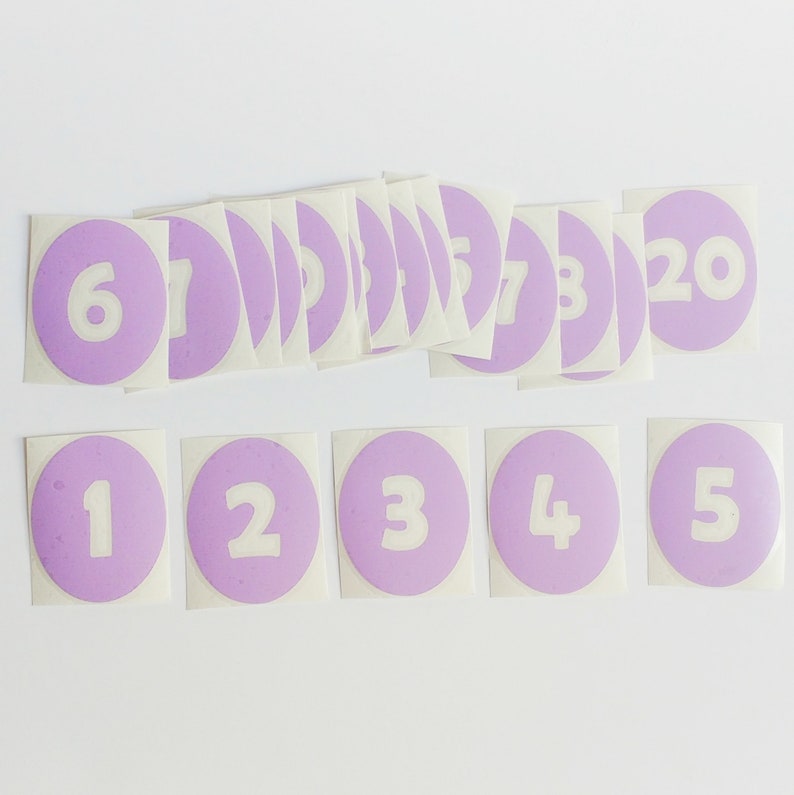 Lilac Number Vinyl Floor Decals limited Edition Color - Etsy