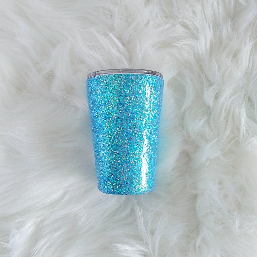 12 Oz Lobelia Blue Glitter Cup for Kids - Etsy