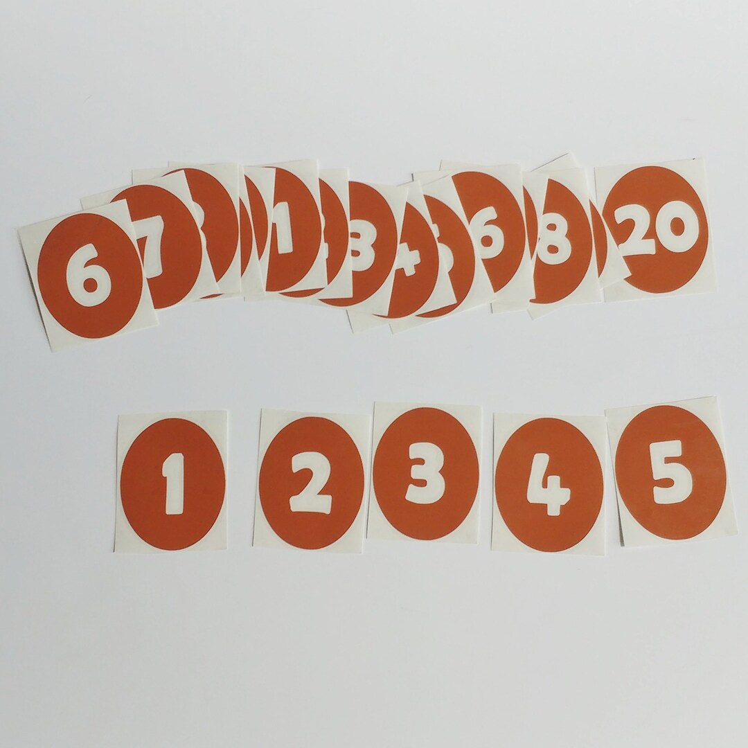 Clearance- Nut Brown Number Vinyl Floor Decals {limited Edition Color ...